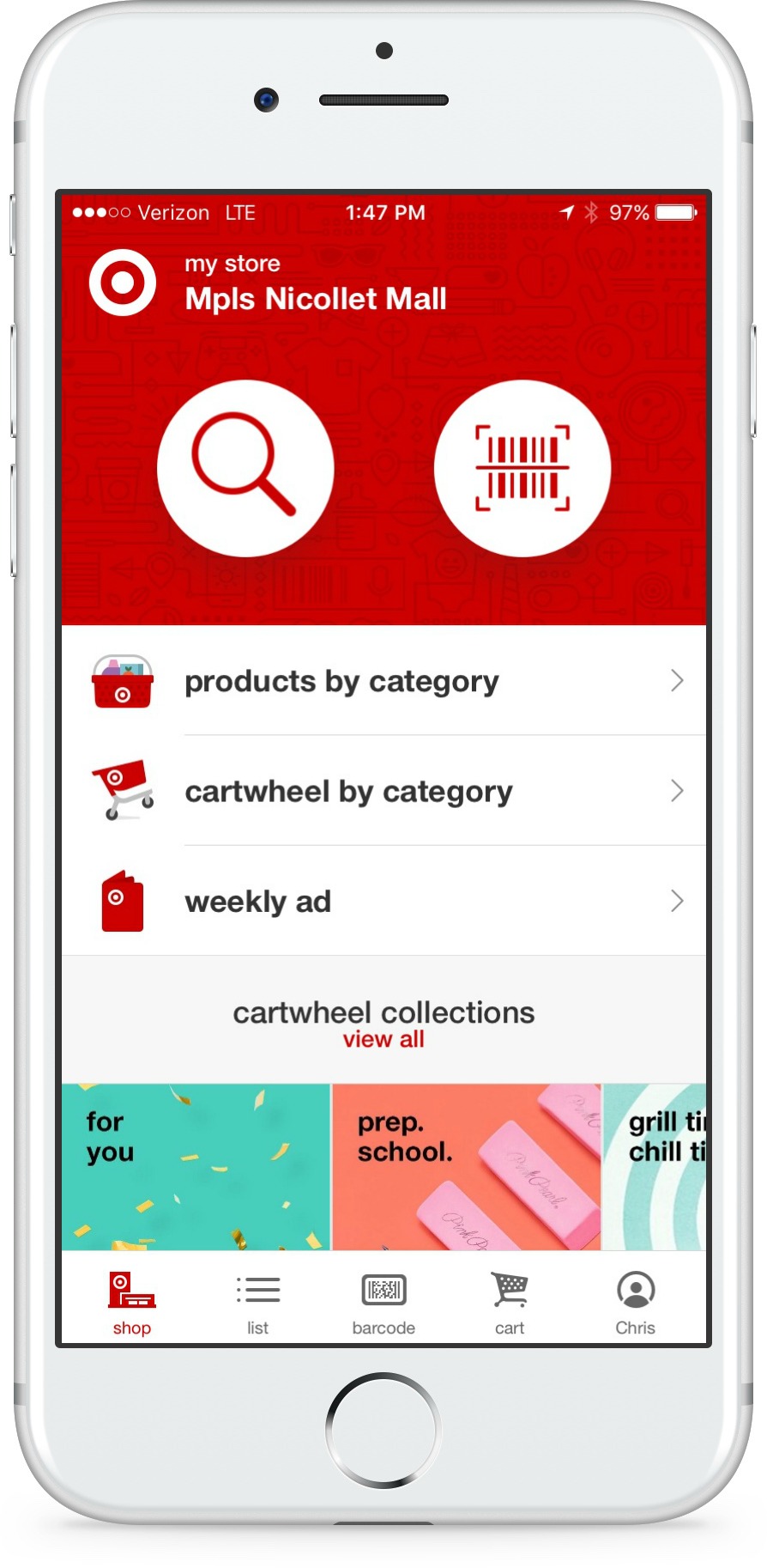 Cartwheel is now part of the Target app. Same savings, one less app!