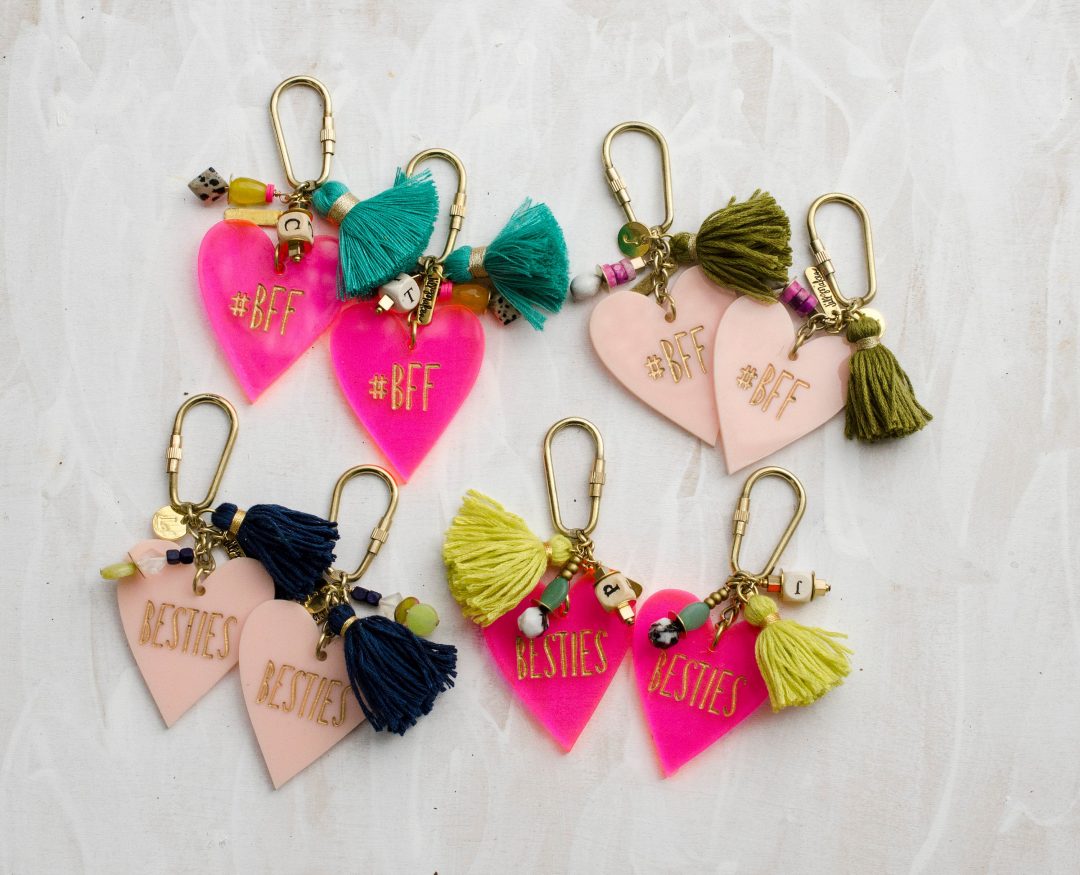 Personalized keychains + backpack charms to send kids back to school ...