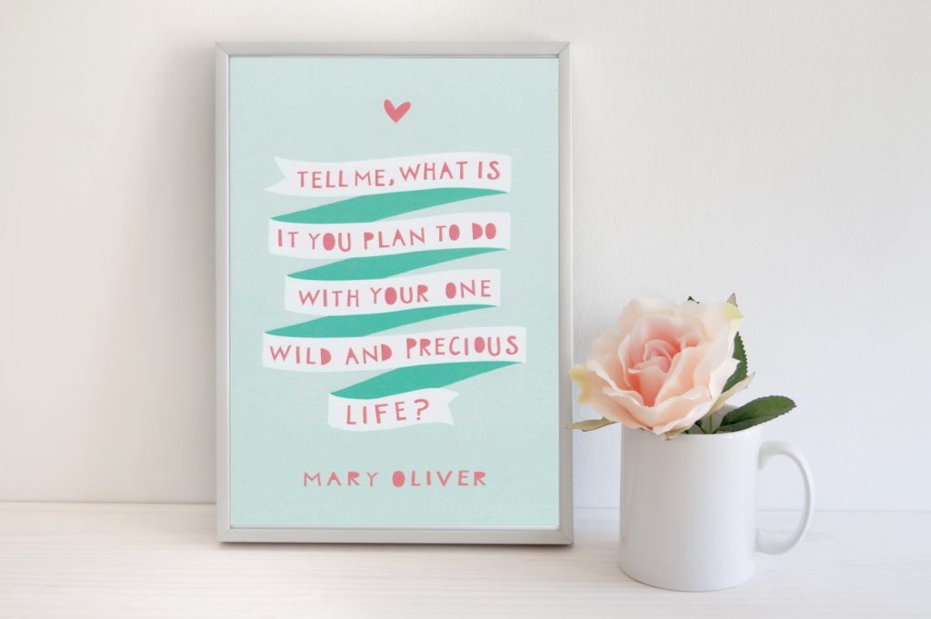 3 inspirational art prints to celebrate Mary Oliver's wild and precious ...