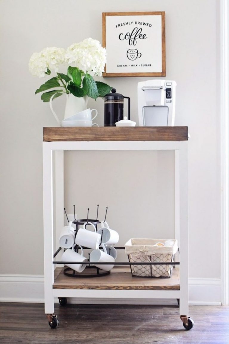5 ideas for cool coffee bar carts for your home, whatever your style