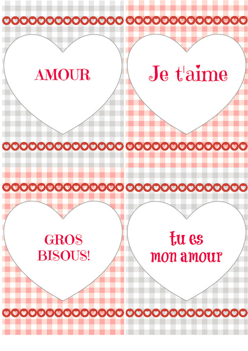 We love these printable bilingual Valentine's cards in Spanish, French ...