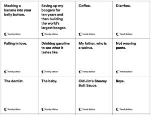 Print and play the new Cards Against Humanity Family Edition for free!