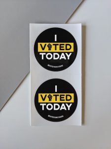 7 wonderful I Voted stickers for those not voting at the polls this year