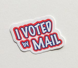 7 wonderful I Voted stickers for those not voting at the polls this year