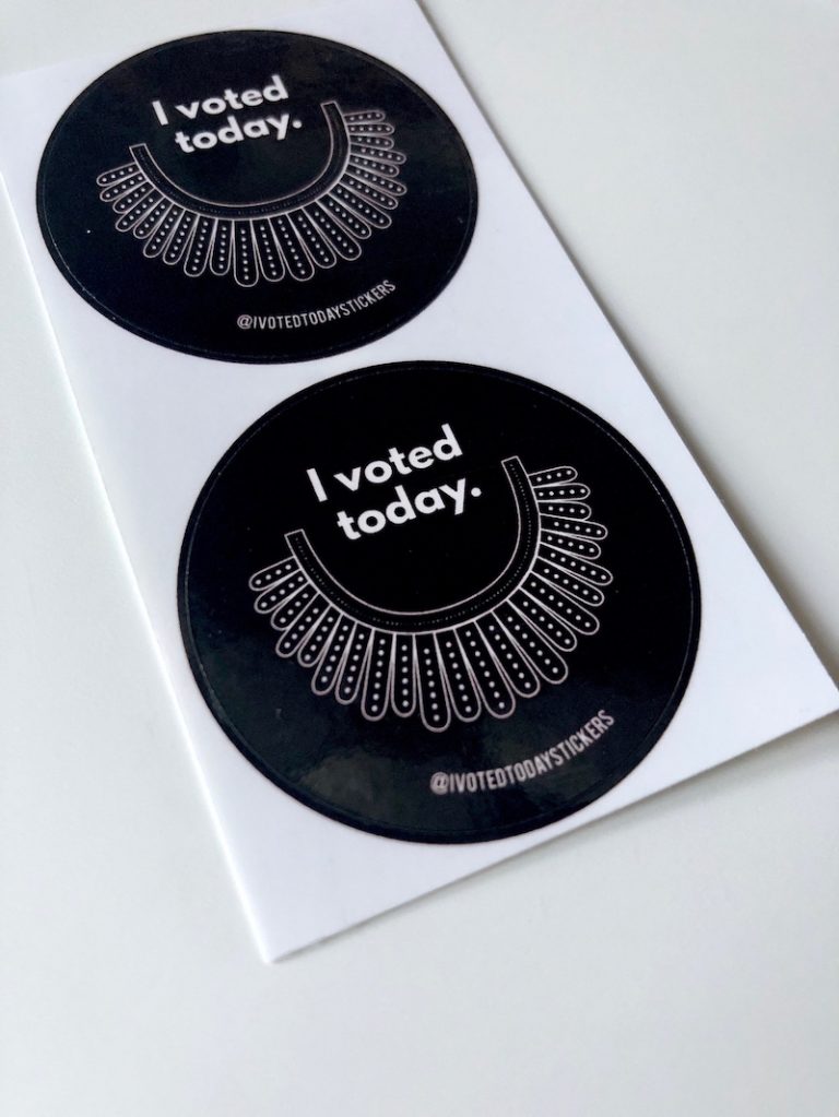 7 wonderful I Voted stickers for those not voting at the polls this year