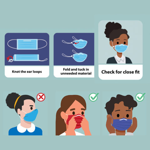 One trick to make kid's masks fit properly, complying with new CDC ...