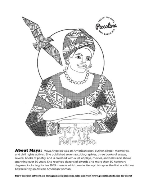 21 fabulous, famous women coloring pages for Women's History Month