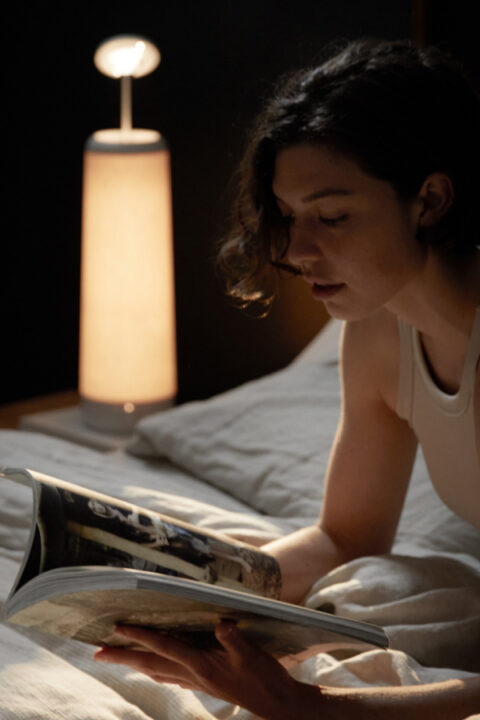 The beautiful Nightside table lamp is a marriage-saver
